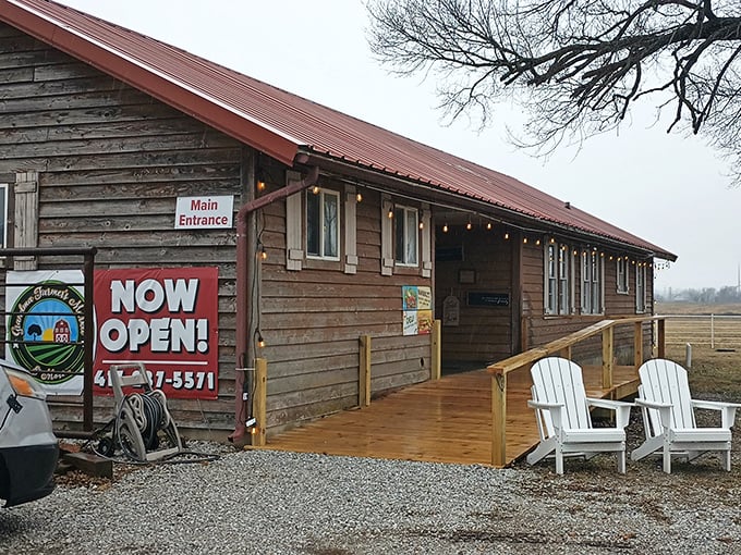 Grandma's Farmers Market brings rustic charm to rural commerce. Those Adirondack chairs aren't just seating&mdash;they're an invitation to slow down and stay awhile.