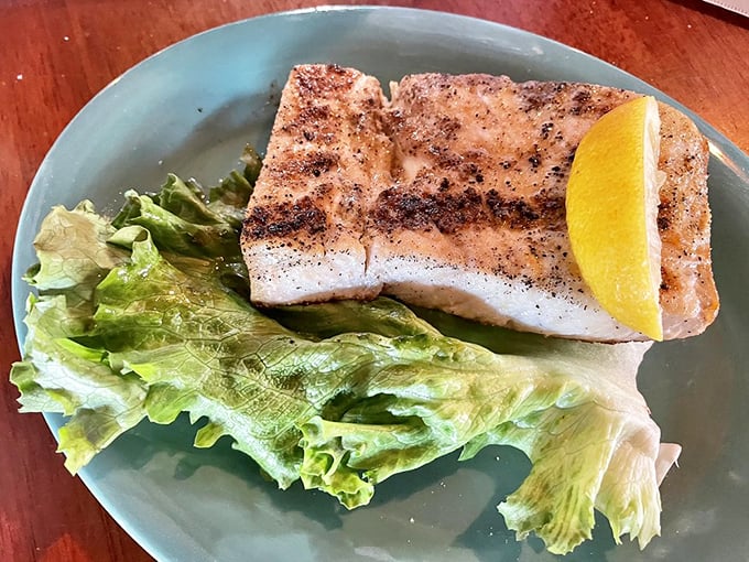 This perfectly grilled mahi-mahi proves Floyd's isn't just about fried food. Simple, elegant, and letting the fresh fish be the star.