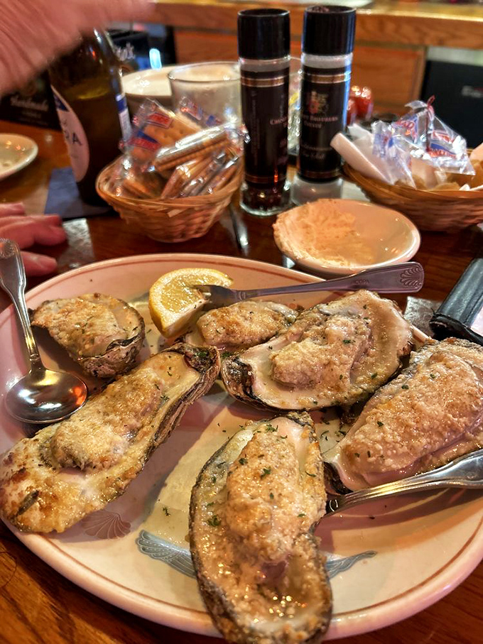 These aren't just oysters &ndash; they're buttery vessels of happiness topped with a savory mixture that transforms them into something transcendent.