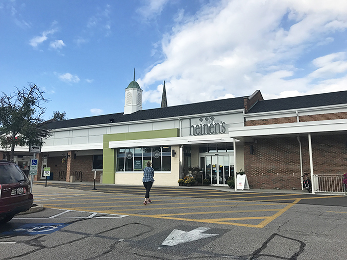 Even grocery shopping feels quaint at Heinen's. Where else can you pick up milk and soak in small-town architecture?