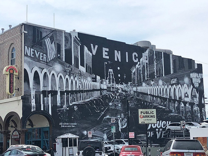 Historic Venice architecture tells stories of bygone eras while housing today's trendy boutiques &ndash; the ultimate California recycling program.