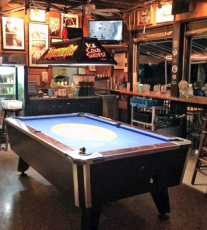 A pool table surrounded by maritime memorabilia &ndash; because sometimes you need entertainment between courses of incredible seafood.