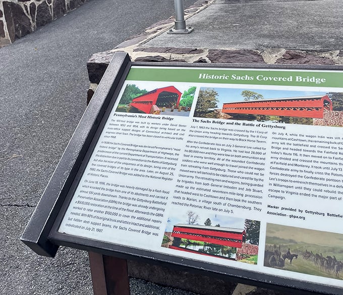 History isn't just crossing this bridge&mdash;it's explained in detail for those curious enough to pause and read.