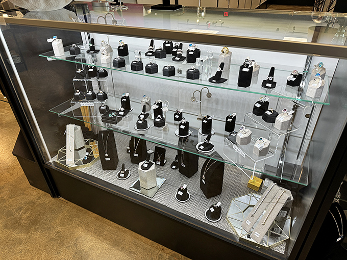 Jewelry displayed with museum-worthy precision&mdash;tiny universes of craftsmanship waiting to adorn new wrists, necks, and stories.