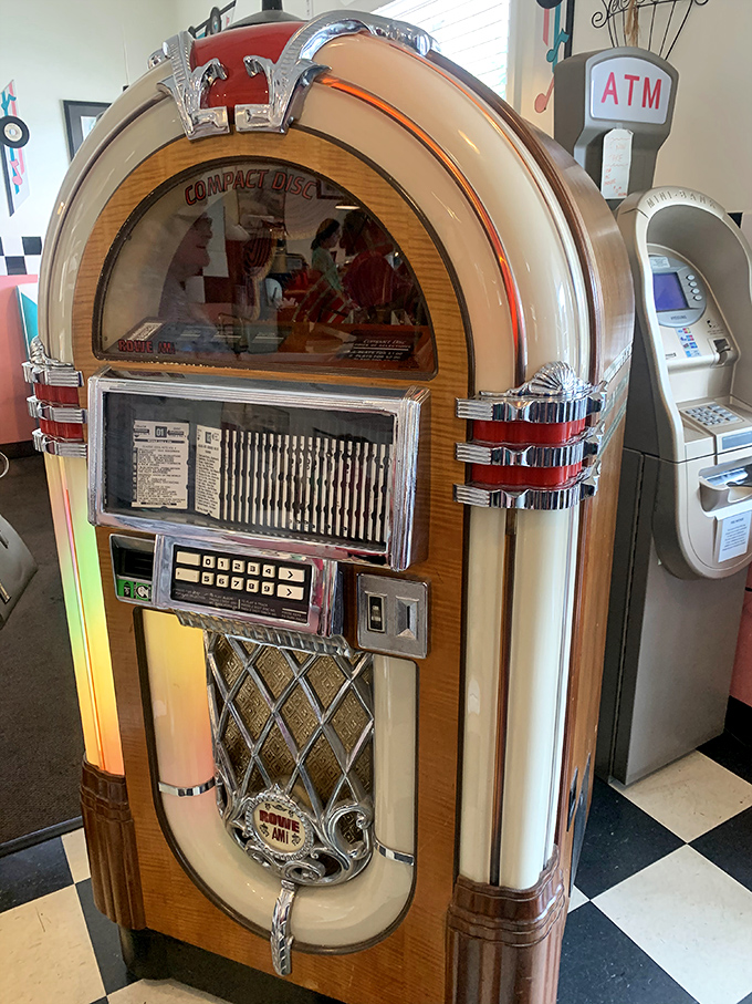 Not just decoration&mdash;an actual working jukebox that lets you provide the soundtrack to your breakfast symphony.