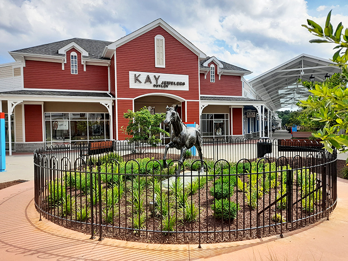 Kay Jewelers' distinctive red building suggests that after emptying your wallet at other stores, you might as well go all in.