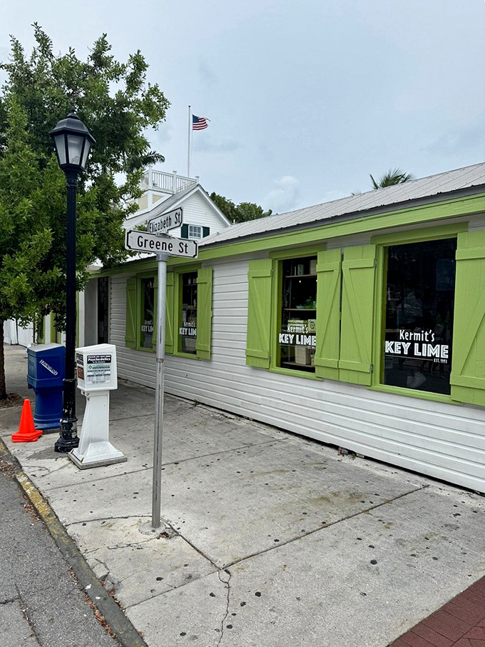 Key lime pie's spiritual headquarters, where green shutters signal that you've reached the promised land of tangy, sweet perfection.