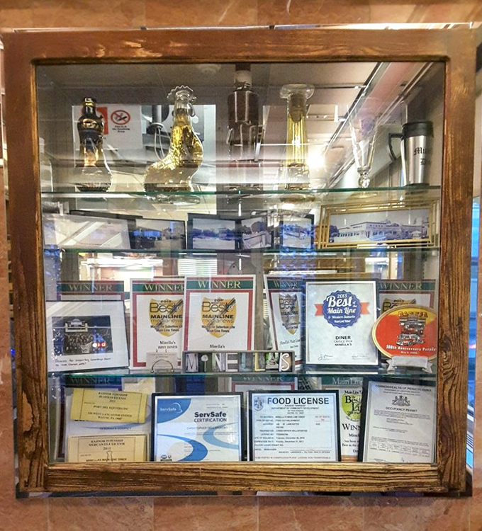 A trophy case of well-earned accolades&mdash;each award representing thousands of perfectly executed pancakes and satisfied customers.