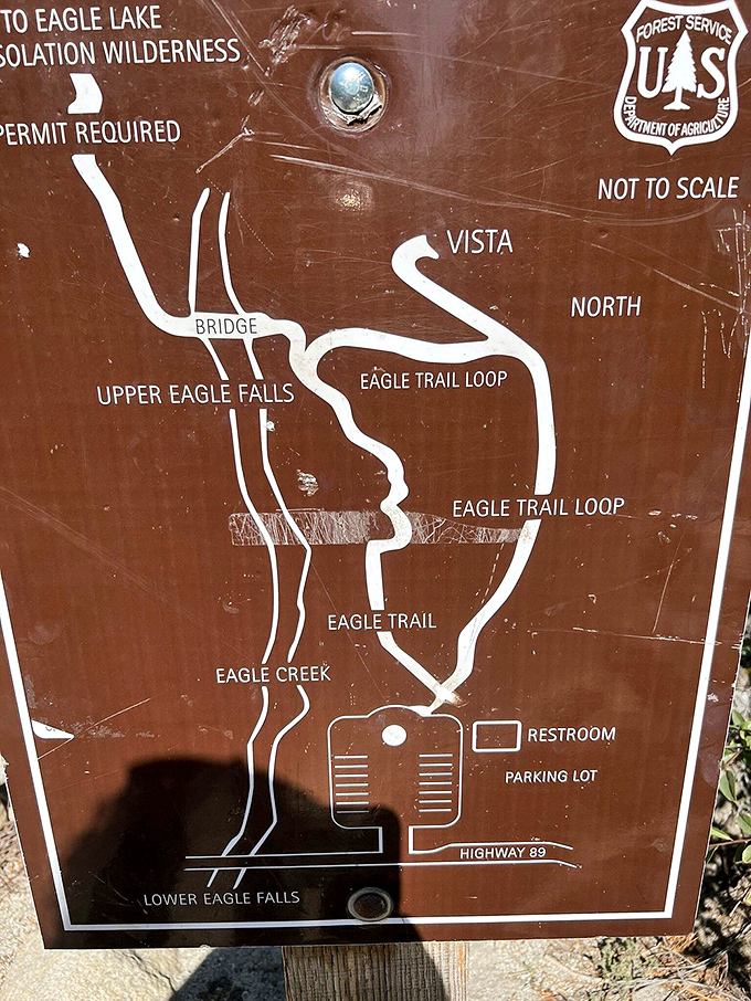 Adventure mapped out: This trail sign might look simple, but it's actually a treasure map leading to some of Tahoe's most spectacular views.