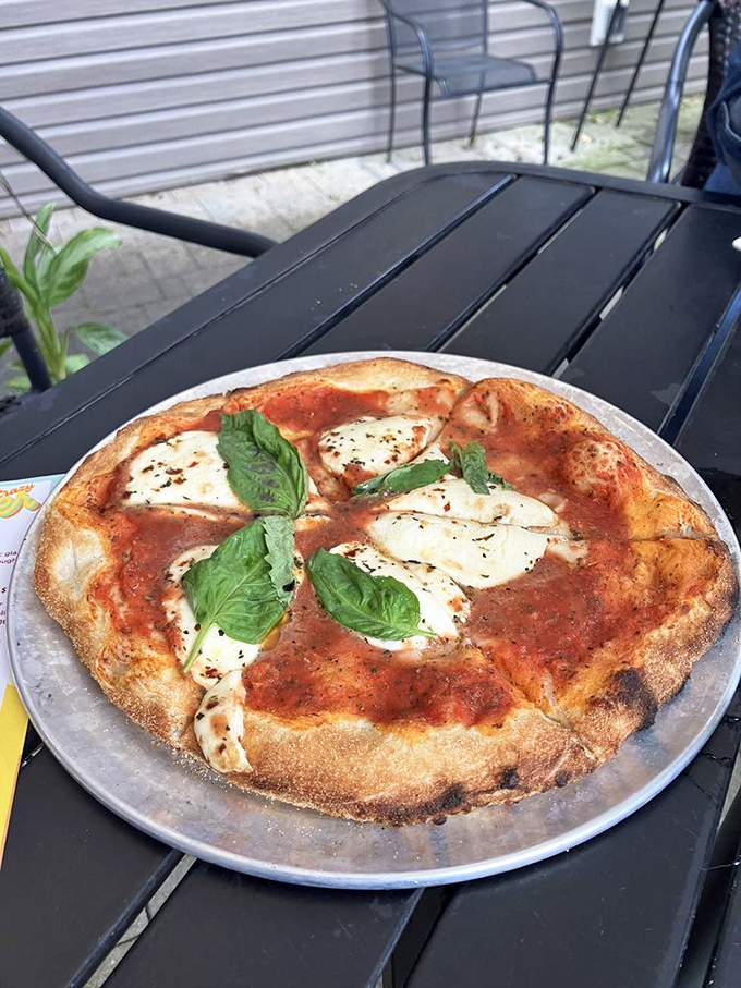 Pizza Margherita so authentic it probably has its own Italian passport. Those basil leaves aren't garnish &ndash; they're crowning jewels.