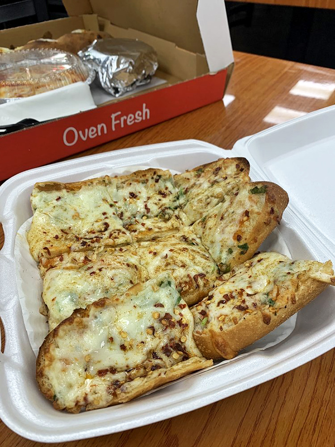 What looks like masala garlic bread &ndash; the culinary equivalent of the best buddy movie ever. Italian carbs meet Indian spices in perfect harmony.