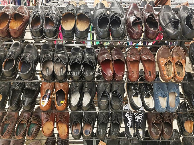 These well-worn shoes tell stories of business meetings, wedding dances, and Sunday strolls &ndash; now waiting for their next chapter at prices that won't step on your budget.