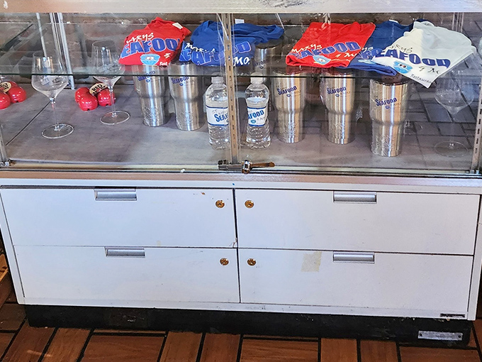 Take home a souvenir of your seafood pilgrimage. Because sometimes a t-shirt is the next best thing to bringing home those hush puppies.