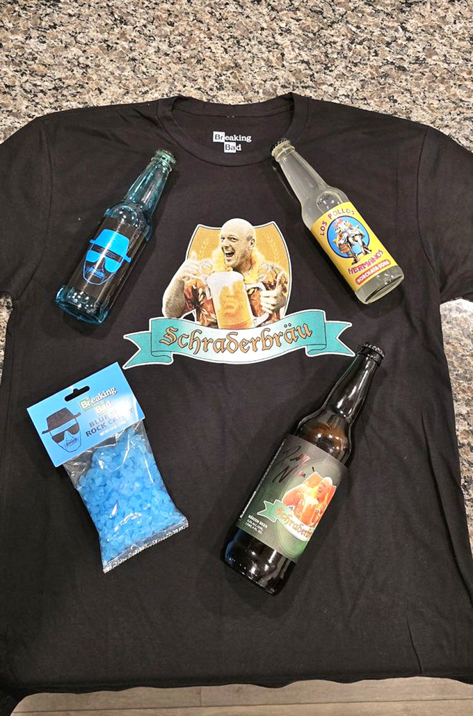 Breaking Bad-themed merchandise proves even Walter White would break good for Swing Inn's legendary BBQ offerings.