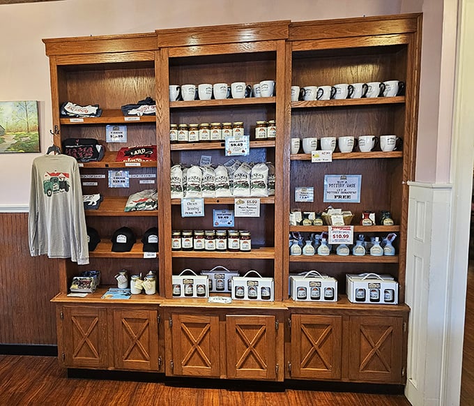 A merchandise wall that lets you take a taste of Mama's home with you&mdash;because sometimes memories need souvenirs to stay fresh.