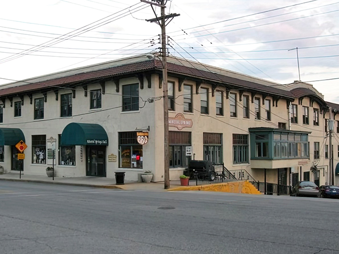 Historic buildings like the Mineral Springs Hotel offer character you can't find in cookie-cutter retirement communities&mdash;with property taxes that won't break the bank.