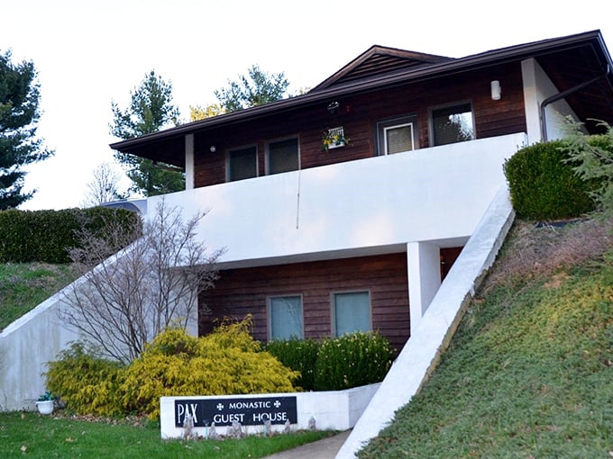 The Monastic Guest House offers peaceful retreat opportunities with its distinctive hillside design. Tranquility doesn't require a passport or expensive plane ticket.