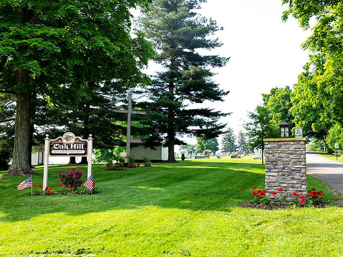 Oak Hill Cemetery's peaceful grounds offer a serene resting place beneath towering trees. Even in death, Millersburg residents enjoy some of Ohio's most beautiful real estate.