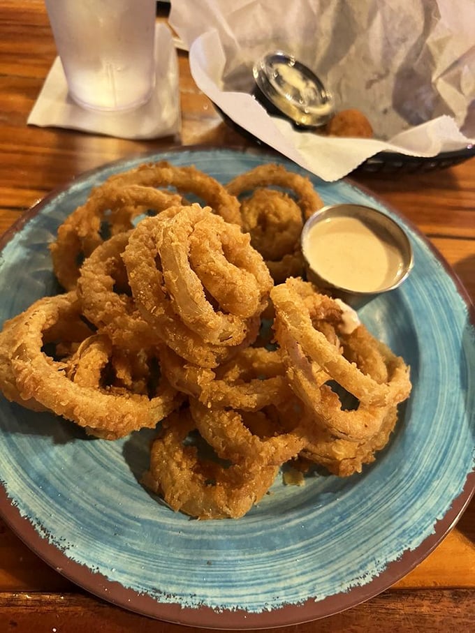 Onion rings with the perfect crunch-to-softness ratio. These golden halos deserve their own category in the comfort food hall of fame.