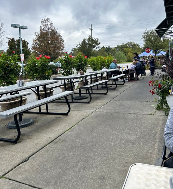 Al fresco dining with a side of fresh air&mdash;because sometimes the best breakfast conversations happen under open skies.
