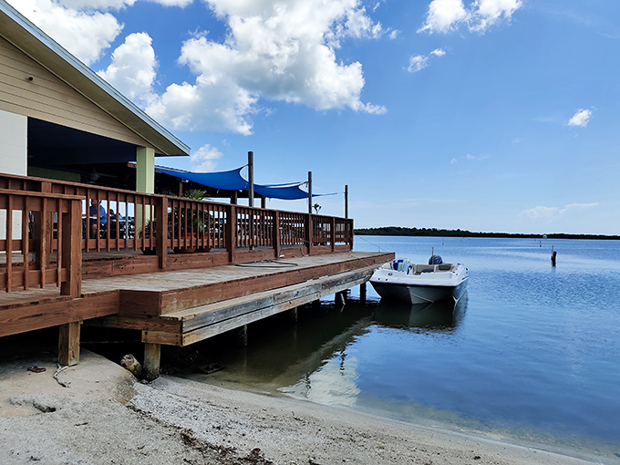 Where your meal comes with a side of postcard-worthy views. That boat is probably bringing in tomorrow's catch.