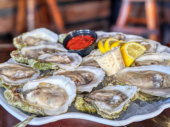 Oysters so fresh they practically taste like a wave breaking over your taste buds. The cocktail sauce is just a suggestion.