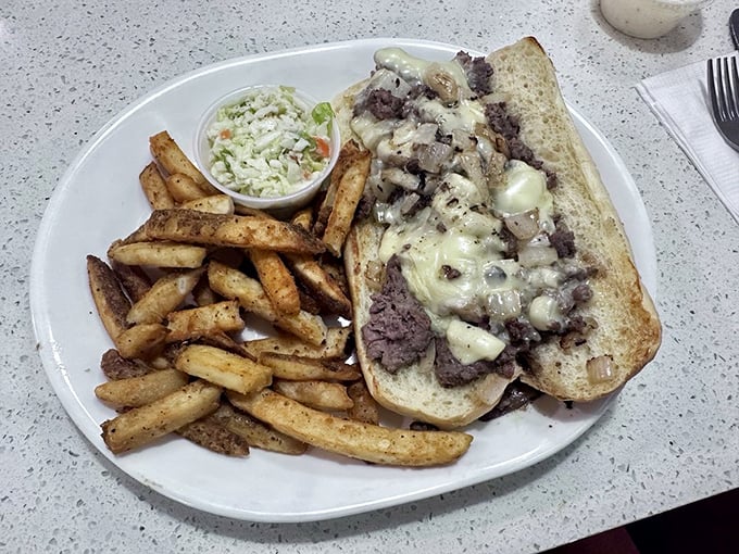 The Philly cheese sandwich &ndash; where beef, onions and melted cheese come together in a harmony sweeter than the Philadelphia Orchestra.