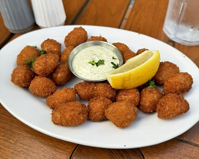 Popcorn scallops that disappear faster than movie theater snacks, but infinitely more satisfying and oceanic.