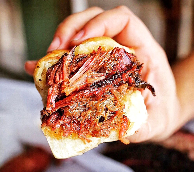 The humble pulled pork slider &ndash; what it lacks in size, it makes up for in flavor density. Small package, enormous satisfaction.