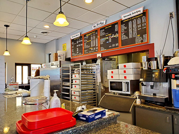 Where the sticky magic happens. Like NASA's mission control, but with more cinnamon and considerably happier outcomes.