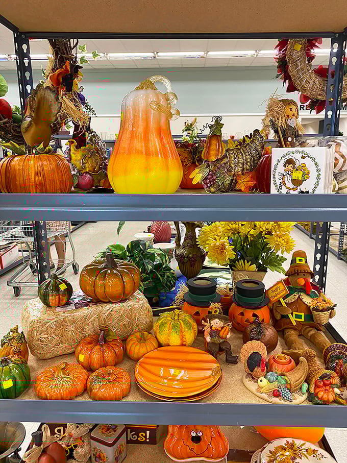 Seasonal decor that brings autumn warmth without fall prices—these pumpkins won't rot before Thanksgiving, unlike their grocery store cousins.