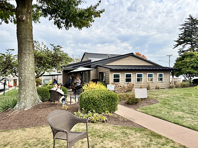 Rebecca's Bistro invites you to linger under shade trees where conversations flow as easily as the homemade lemonade.