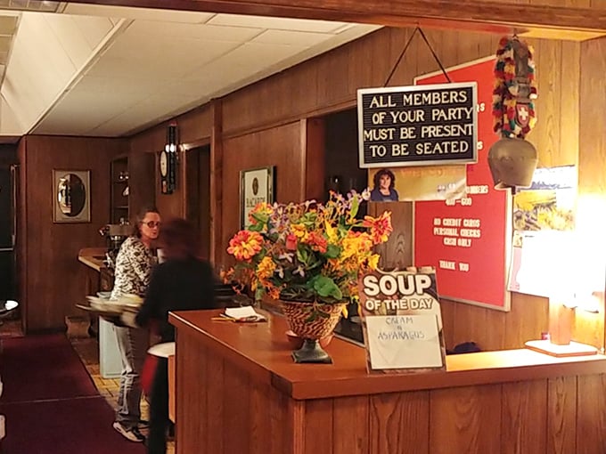 The host stand's "All members of your party must be present" sign is the restaurant equivalent of "I'm not starting this movie until everyone has their snacks."