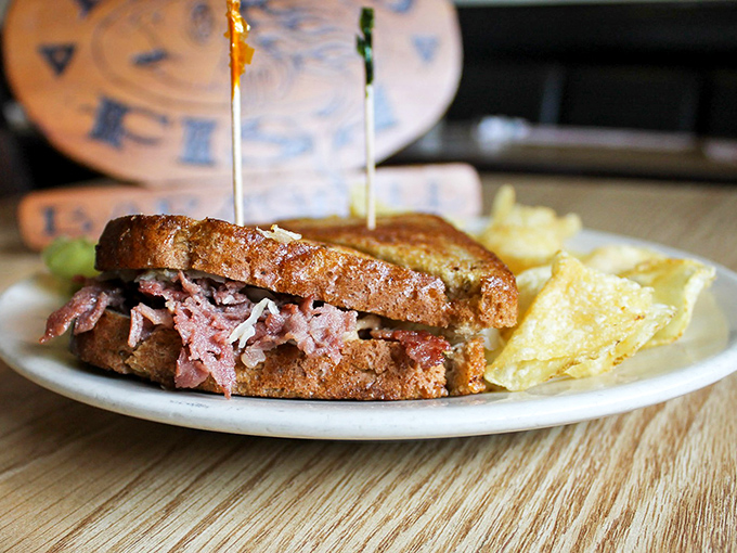 The Reuben sandwich&mdash;where corned beef, sauerkraut and Swiss cheese throw the kind of party your taste buds talk about for weeks afterward.