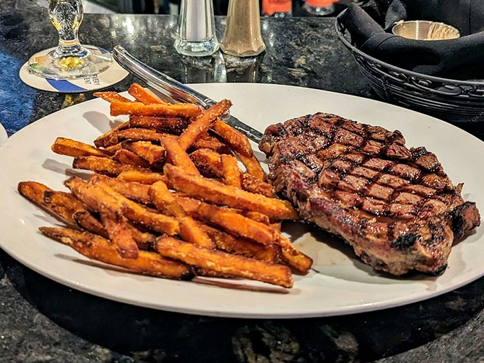This ribeye and sweet potato fries duo proves that sometimes the classics become classics for a reason—they're simply, undeniably, mouth-wateringly perfect.