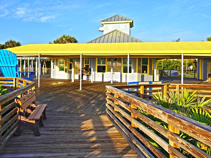 The Sand Dune Cafe's sunny yellow awning practically shouts "Your diet starts tomorrow!" before you've even seen the menu.
