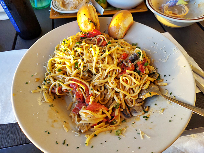 Pasta that's having an identity crisis and decided to become seafood&mdash;a delicious existential dilemma on a plate.