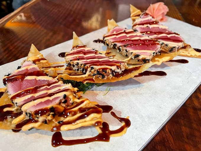 Seared tuna with an artistic flair &ndash; proof that sometimes food should be admired before it's devoured.