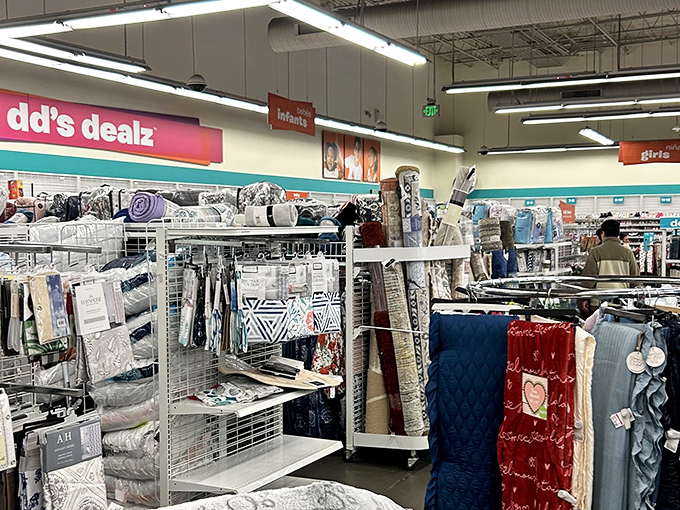 The "dd's dealz" section is where the real magic happens&mdash;bedding, home goods, and textiles at prices that feel like typographical errors.