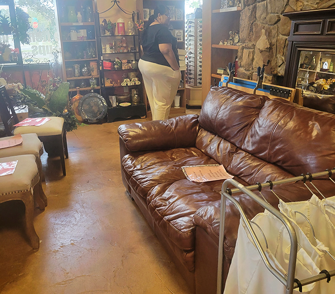 That leather sofa has seen some stories and is ready to hear yours. Perfect for Netflix marathons or pretending you're a therapist.