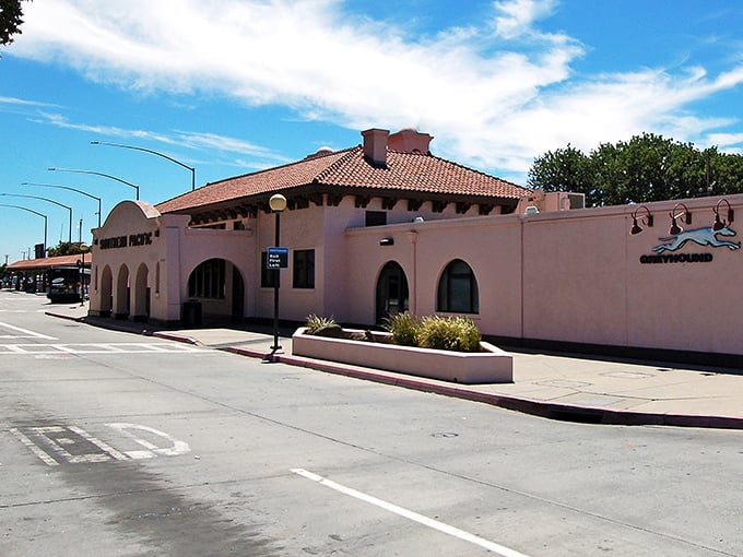 The historic Southern Pacific Railroad depot represents Modesto's transportation roots, its mission-style architecture a nod to California's Spanish colonial past.