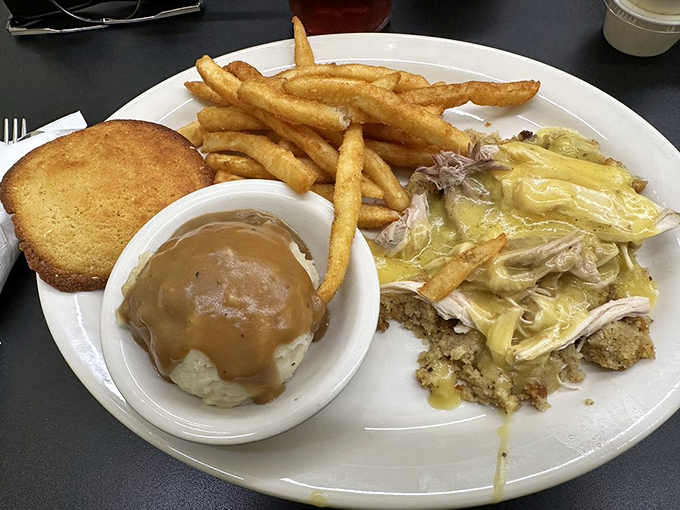 When a plate features three distinct sections of comfort, you know you're in a place that understands the architecture of satisfaction.