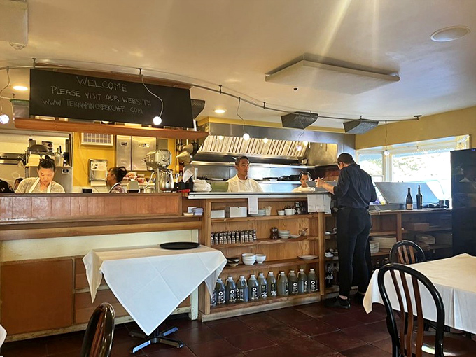 The open kitchen reveals the orchestra at work. Great restaurants are like great jazz &ndash; technical precision with room for inspired improvisation.