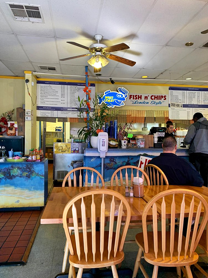 Where seafood dreams come true. The "London Style" sign isn't just decoration&mdash;it's a promise that's kept with every order.