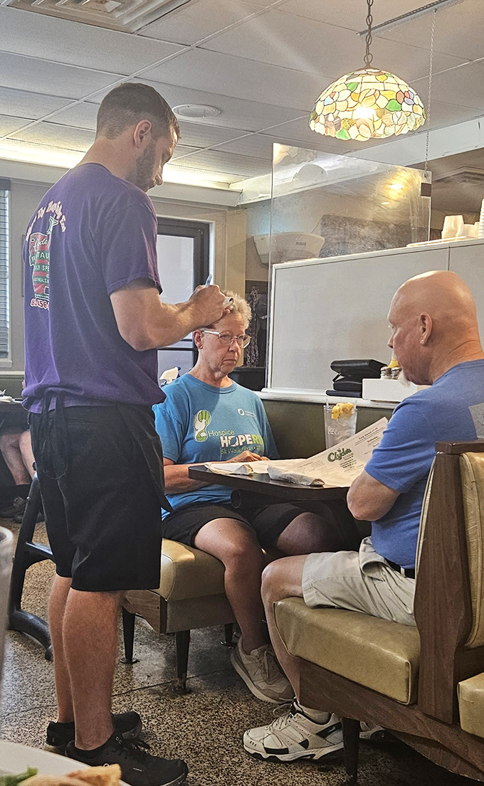 Service with genuine mountain hospitality. When your server knows both the menu and half the town's stories, you're in the right place.