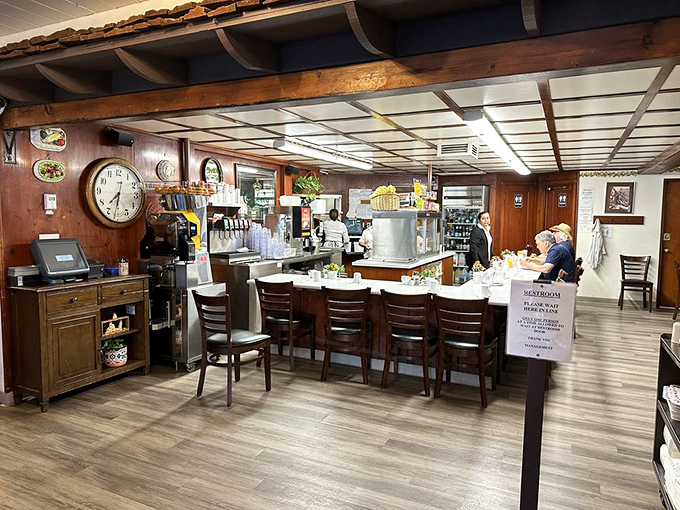 The heart of Paula's operation&mdash;where orders fly in and perfectly plated breakfasts emerge with clockwork precision and Danish charm.