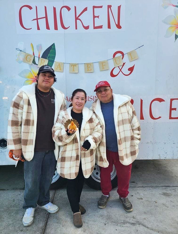 The team behind the magic, sporting matching cozy jackets and warm smiles that are as much a part of the experience as the food itself.