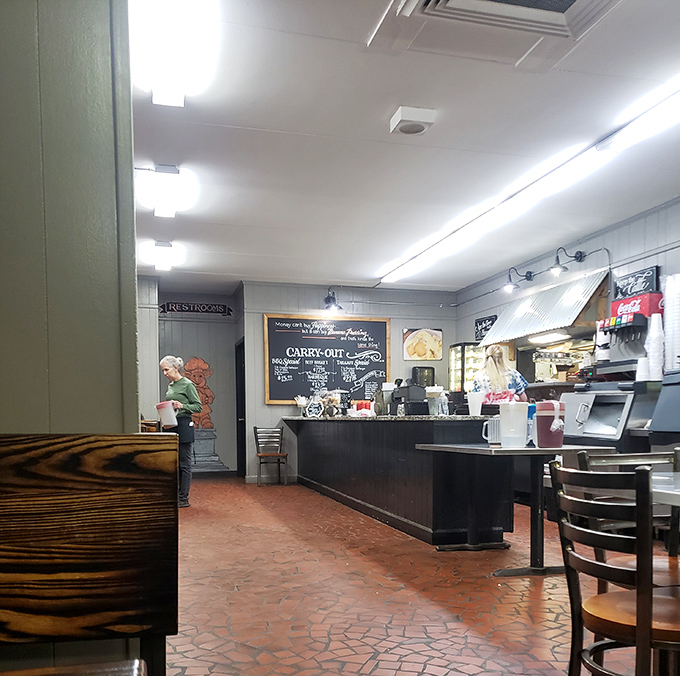 Where barbecue magic happens. The counter where transactions are simple: you give money, they give happiness.