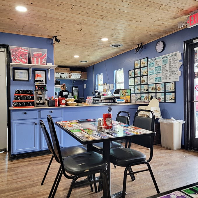 The counter where magic happens. Simple equipment, no fancy gadgets&mdash;just the essentials for creating diner perfection.