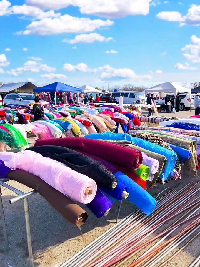 Fabric fantasia stretching toward the horizon&mdash;enough material to clothe a small nation or fuel a thousand DIY dreams.